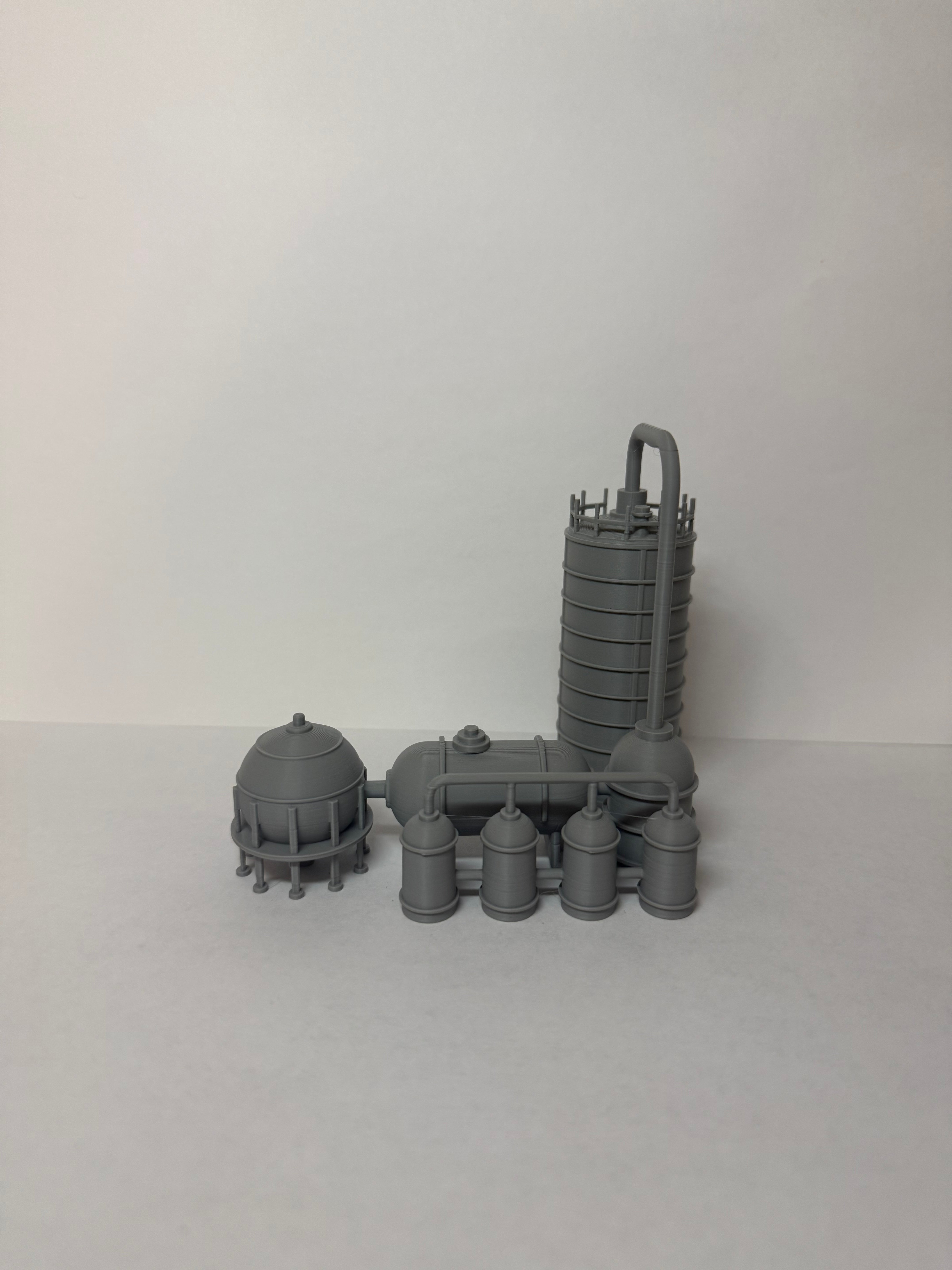 N Scale Fuel Storage / Chemical Factory / 1:160 Gauge/ No Assembly Req ...